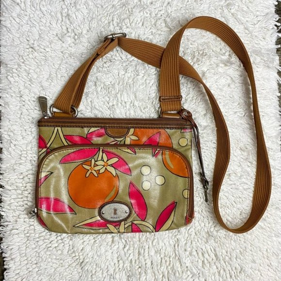 Fossil | Bags | Fossil Key Per Printed Crossbody Bag | Poshmark